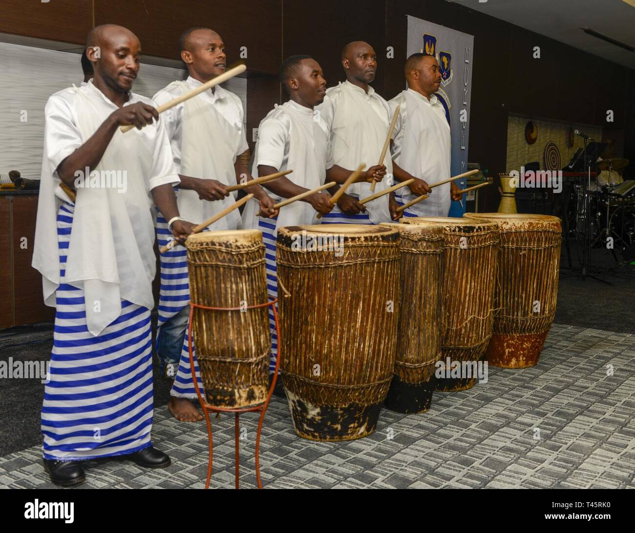 Rwandan artists with LEAF Community Arts play traditional Rwandan music ...