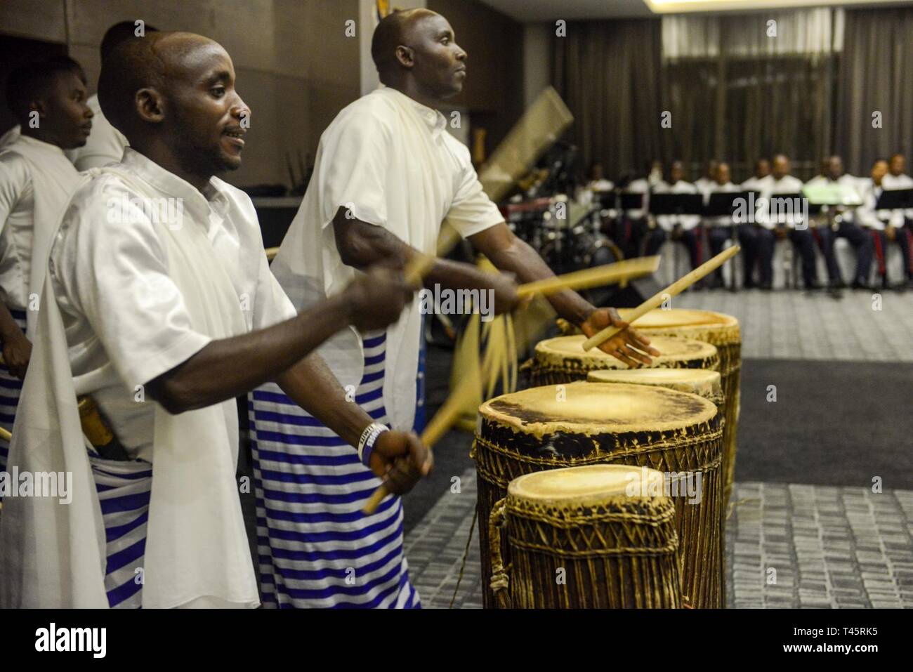 Rwandan artists with LEAF Community Arts play traditional Rwandan music ...