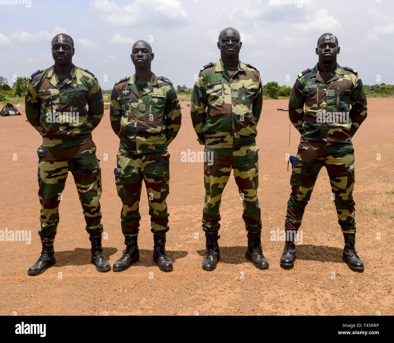 Air force delegates from Senegal pose for a group photo during the ...