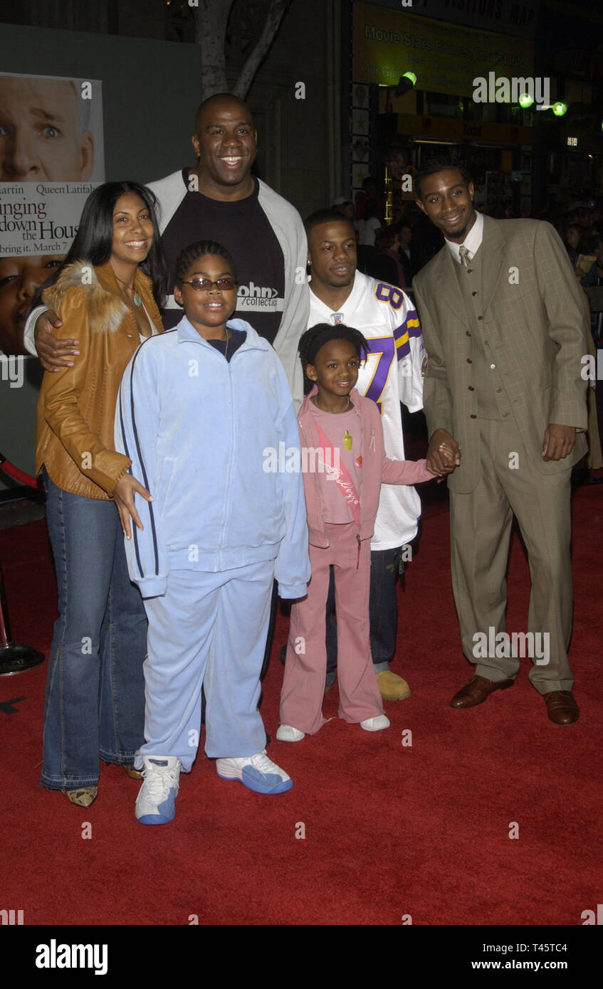 LOS ANGELES, CA. March 02, 2003: Former basketball star EARVIN MAGIC ... LOS ANGELES, CA. March 02, 2003: Former basketball star EARVIN MAGIC ...