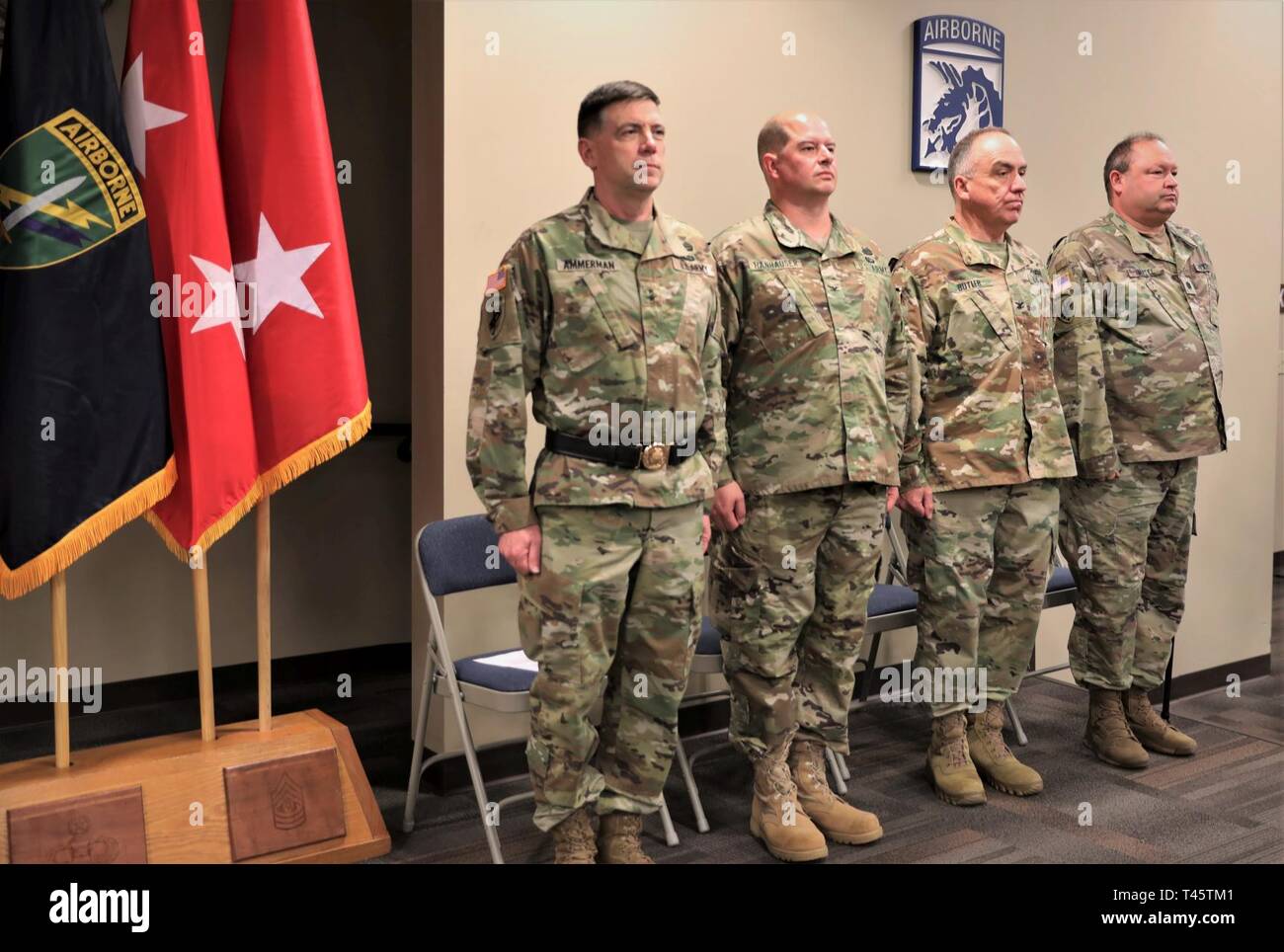 Maj. Gen. Daniel Ammerman, left, stands with retirees Col. George J ...