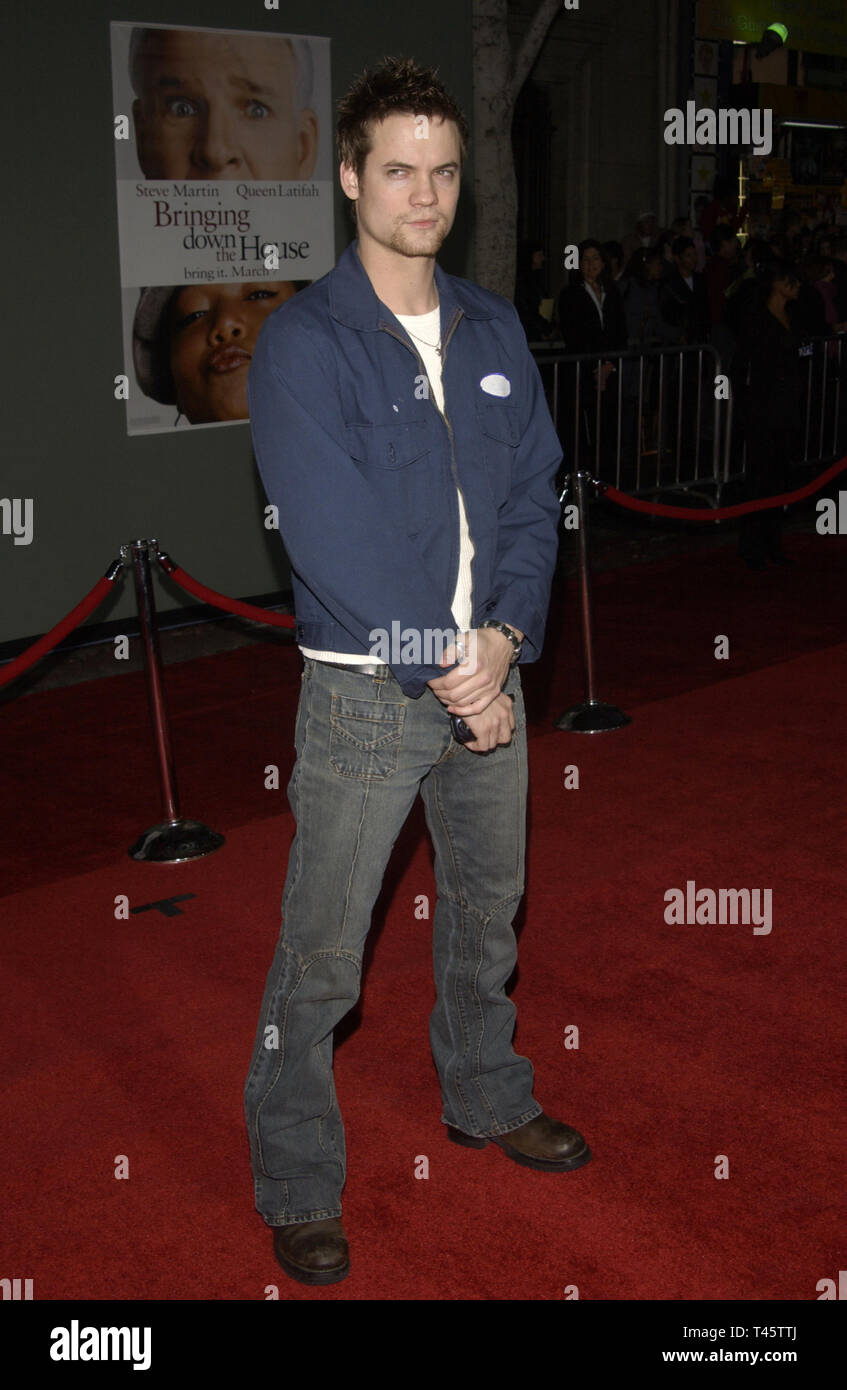 LOS ANGELES, CA. March 02, 2003: Actor SHANE WEST at the Hollywood ...