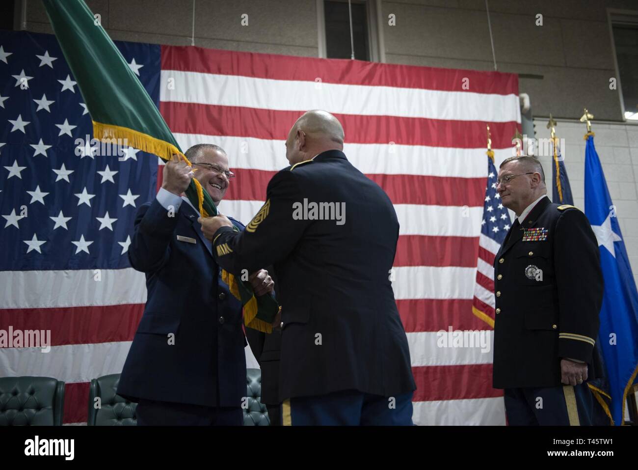 U.S. Air Force Maj. Gen. Steven Cray, left, adjutant general, Vermont ...