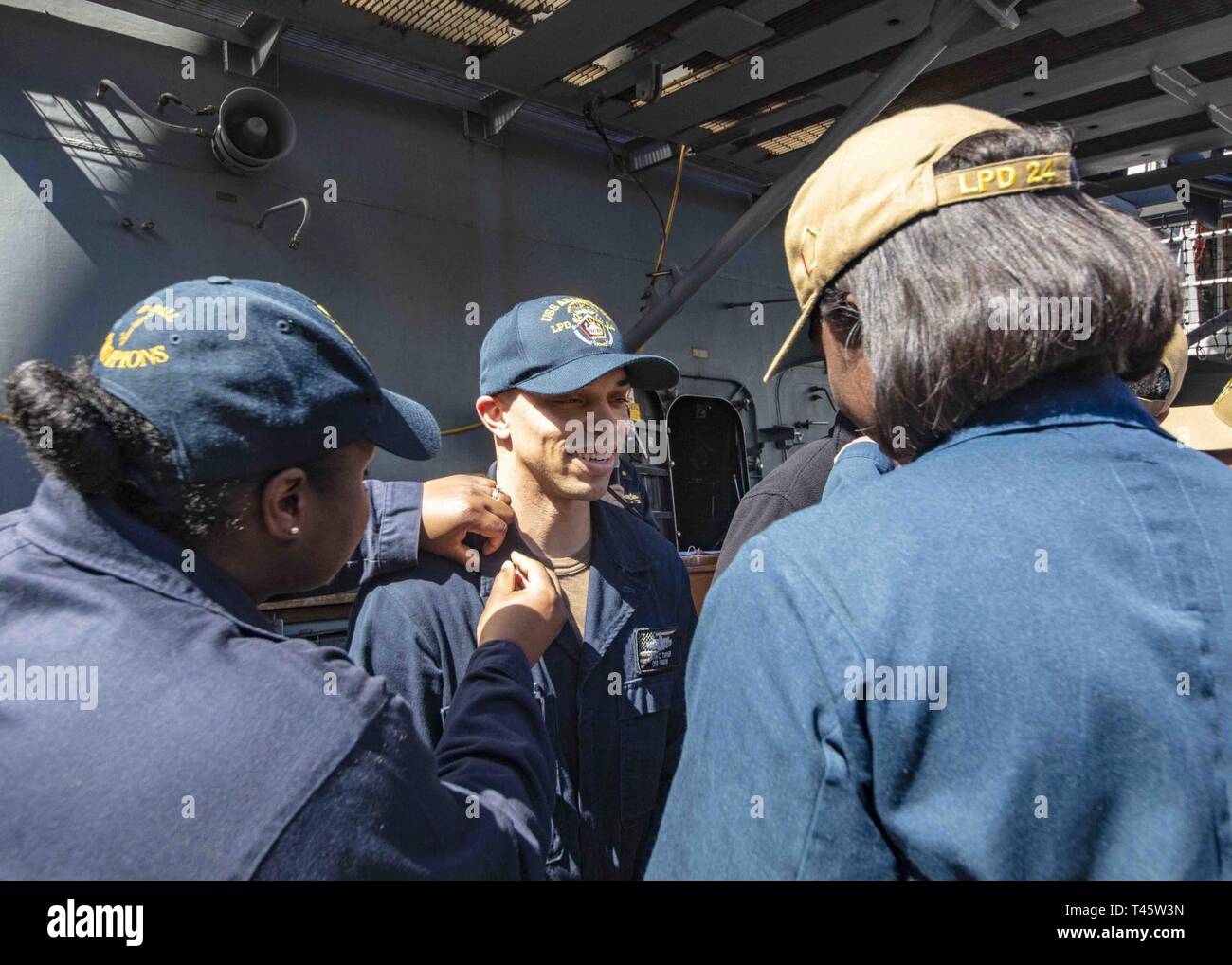 MEDITERRANEAN SEA (Mar. 8, 2019) Operations Specialist 1st Class Devin ...