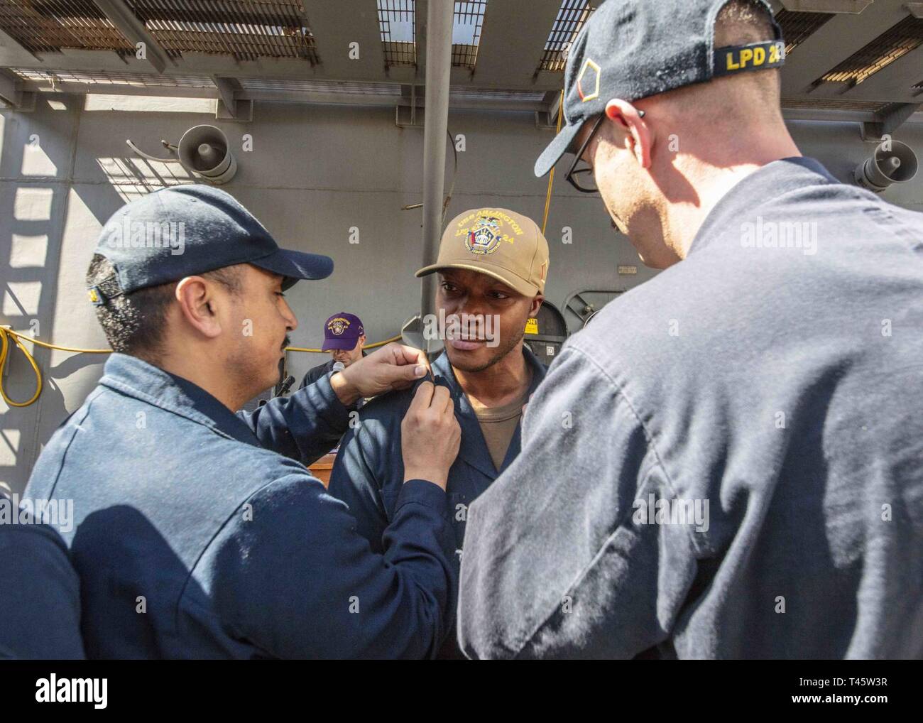 MEDITERRANEAN SEA (Mar. 8, 2019) Hospital Corpsman 2nd Class John ...