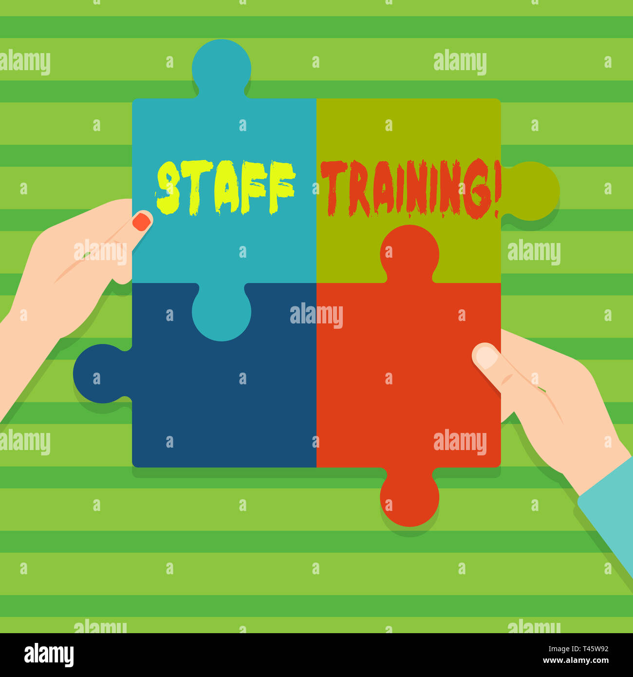 Conceptual hand writing showing Staff Training. Concept meaning program ...