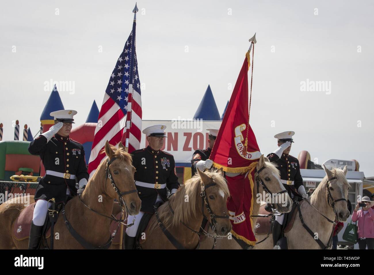 Marine corps mounted color guard hi-res stock photography and images ...