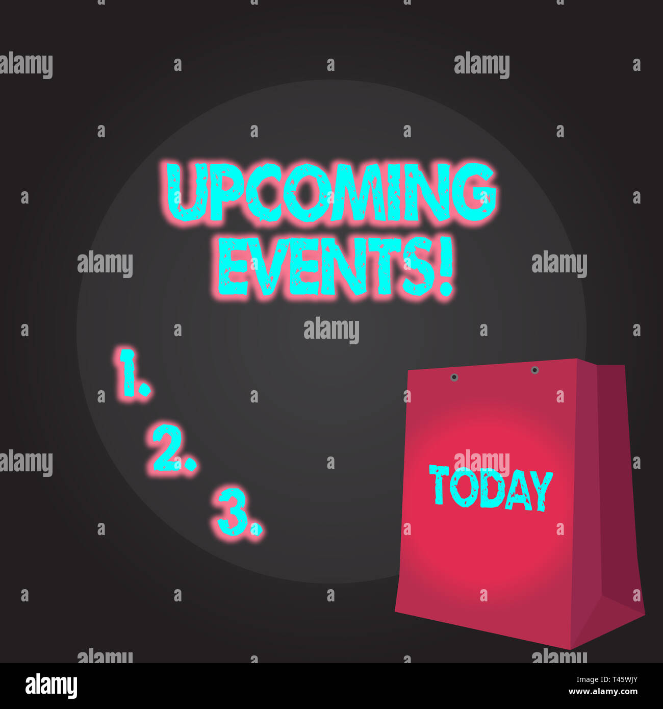 Writing note showing Upcoming Events. Business concept for actions ...