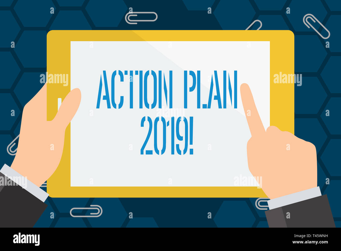 Conceptual hand writing showing Action Plan 2019. Concept meaning ...