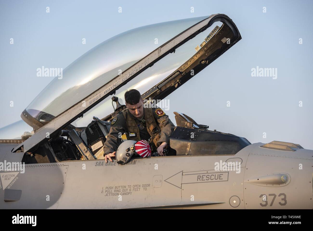 U.S. Air Force Capt. Coleman Farrell, 14th Fighter Squadron F-16 ...