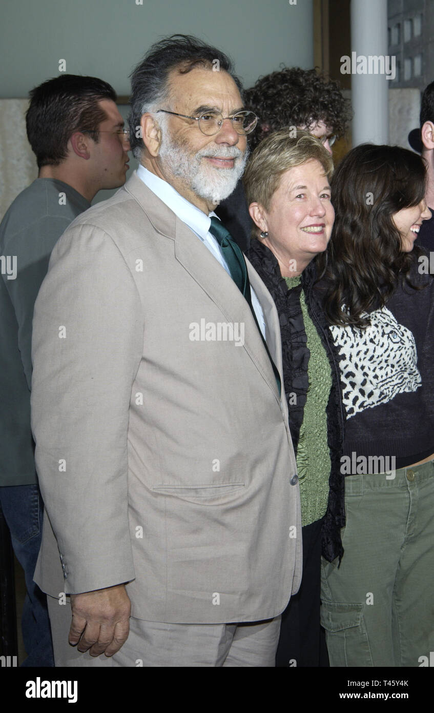 LOS ANGELES, CA. March 17, 2003: Director FRANCIS FORD COPPOLA & wife ...