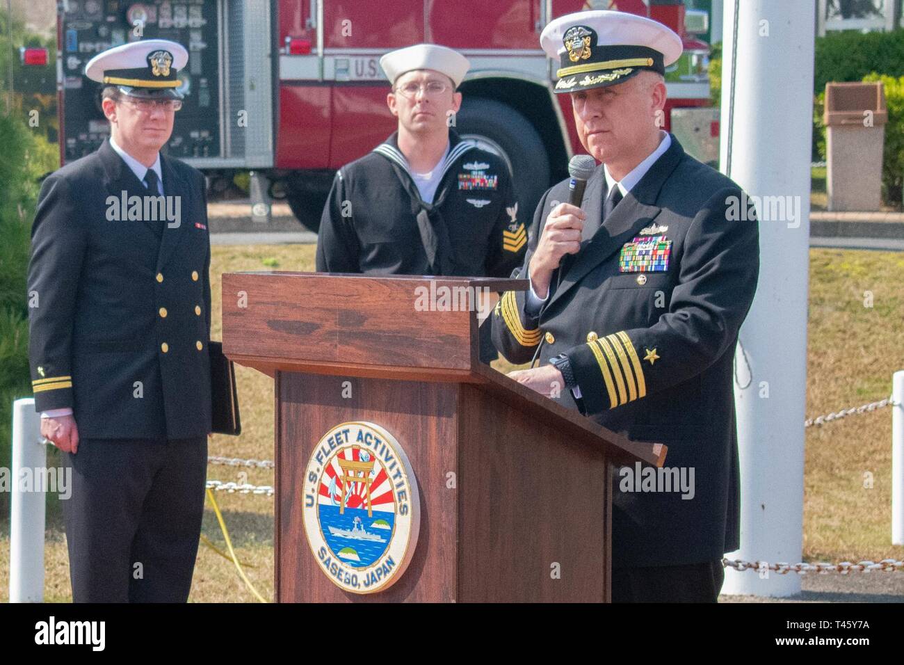 SASEBO, Japan (Mar. 11, 2019) Capt. Marvin Thompson, deputy commander ...