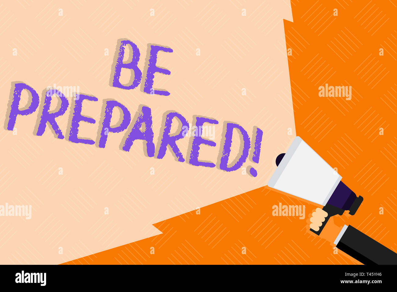 Conceptual hand writing showing Be Prepared. Concept meaning try be ...