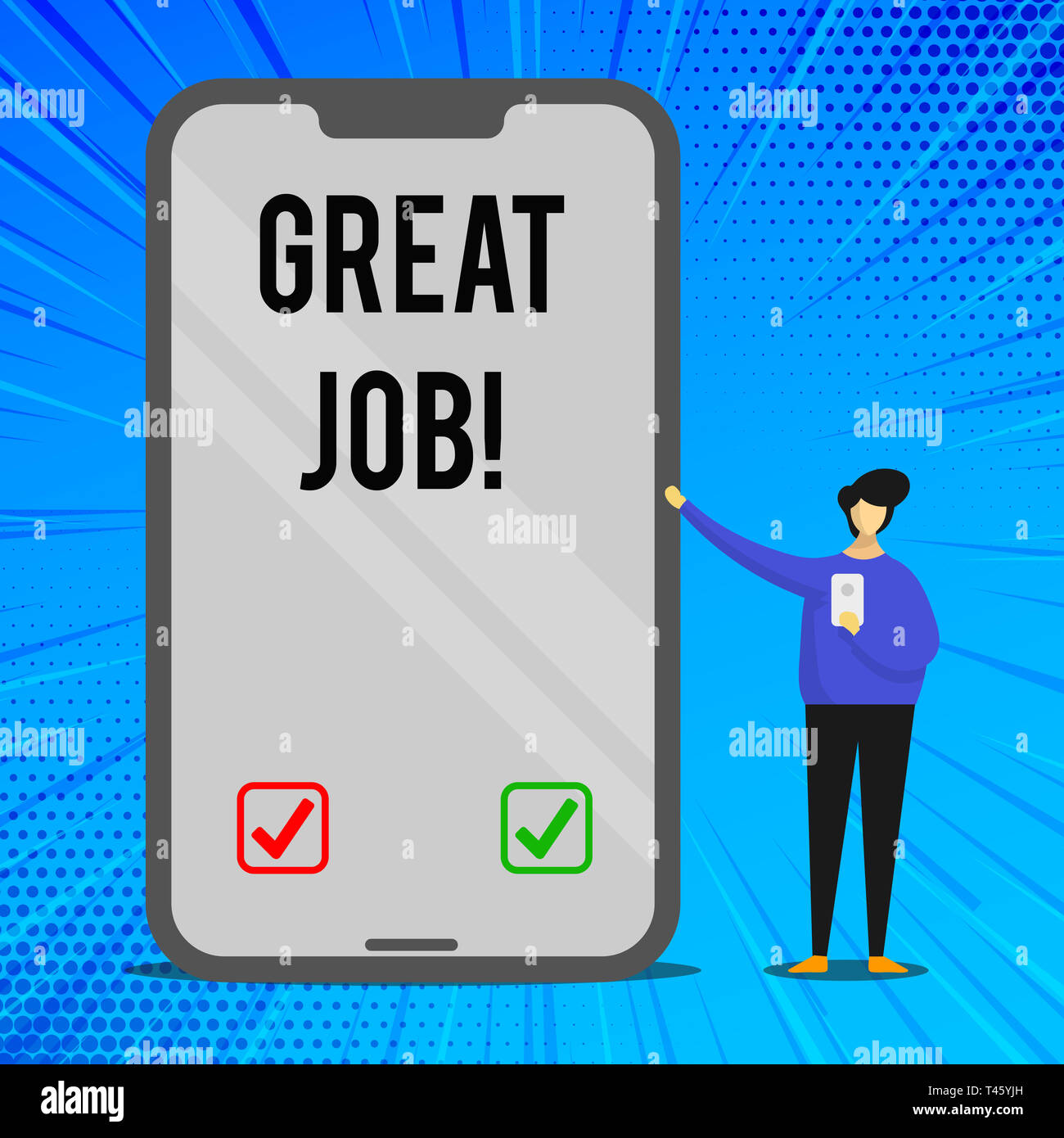 Job well done man writing hi-res stock photography and images - Alamy