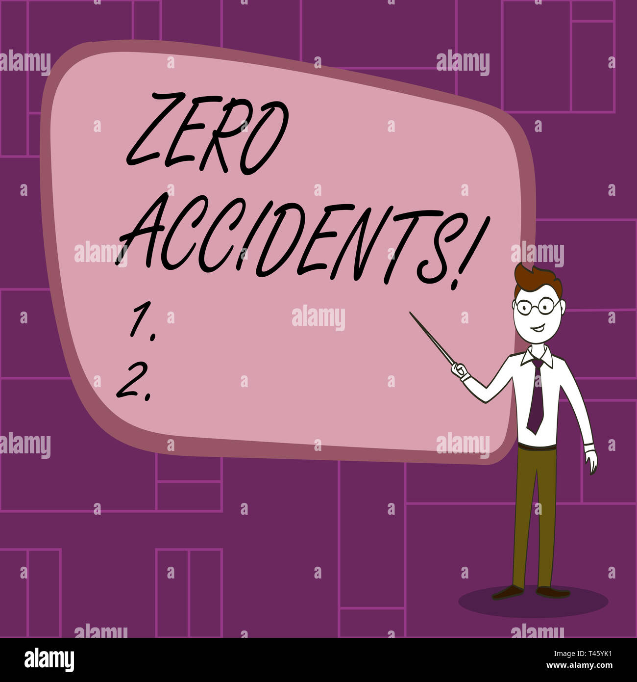 Text sign showing Zero Accidents. Business photo showcasing important ...