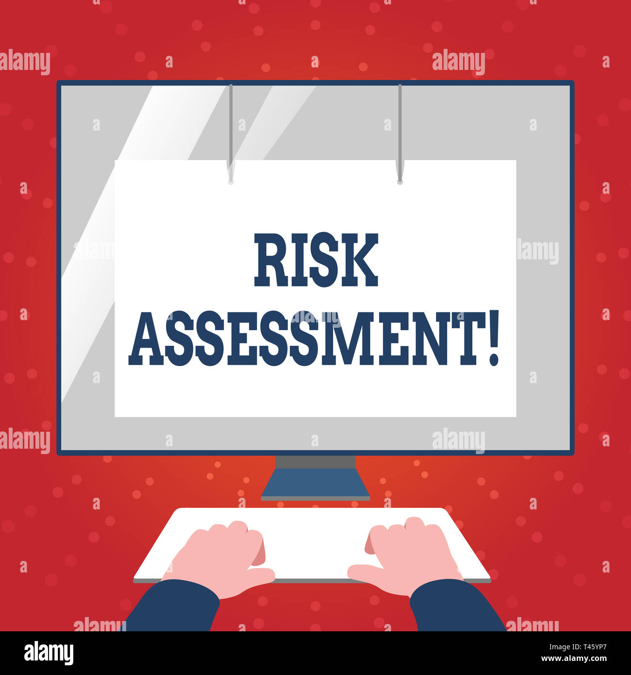 Writing note showing Risk Assessment. Business concept for evaluating ...