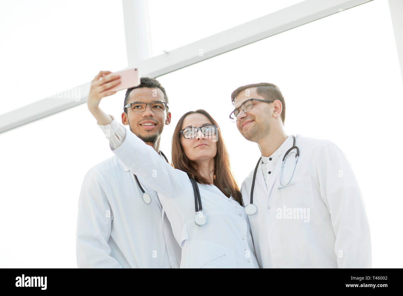 Medical doctor team taking selfie hi-res stock photography and images ...
