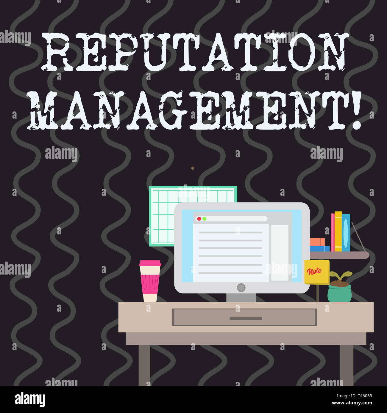 Writing note showing Reputation Management. Business concept for ...