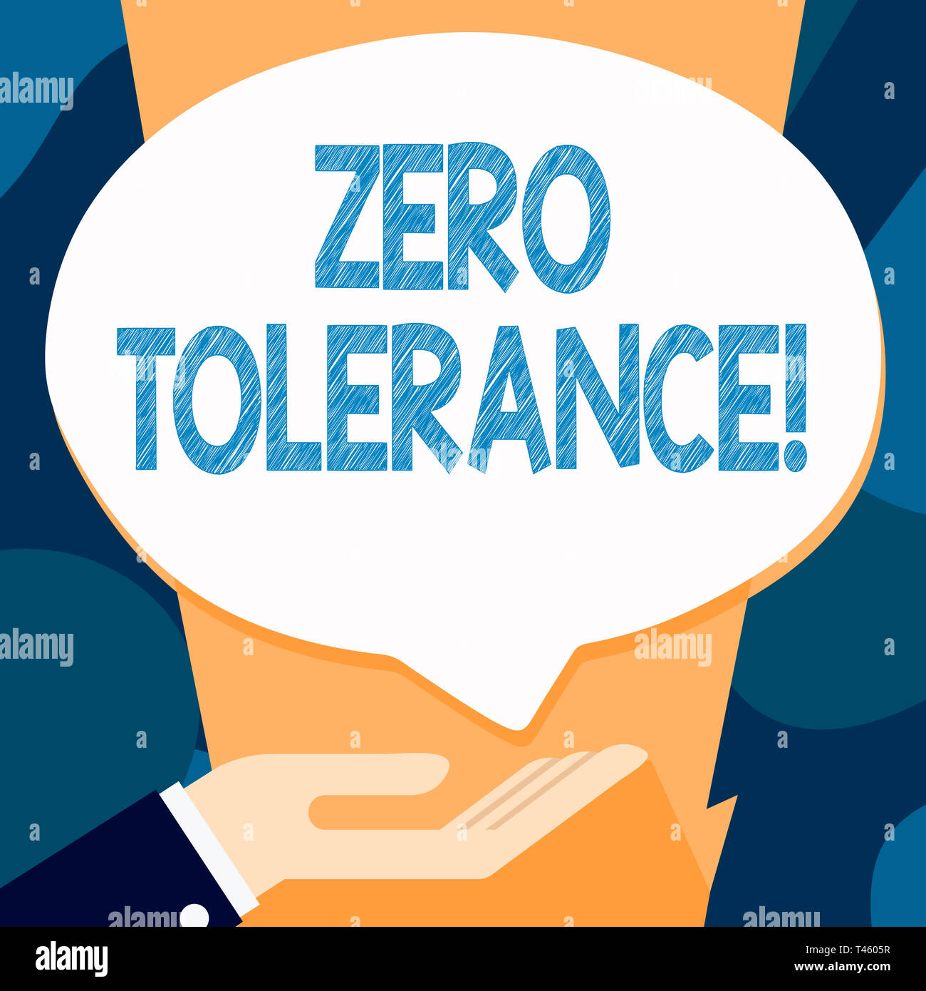 Writing note showing Zero Tolerance. Business concept for refusal ...