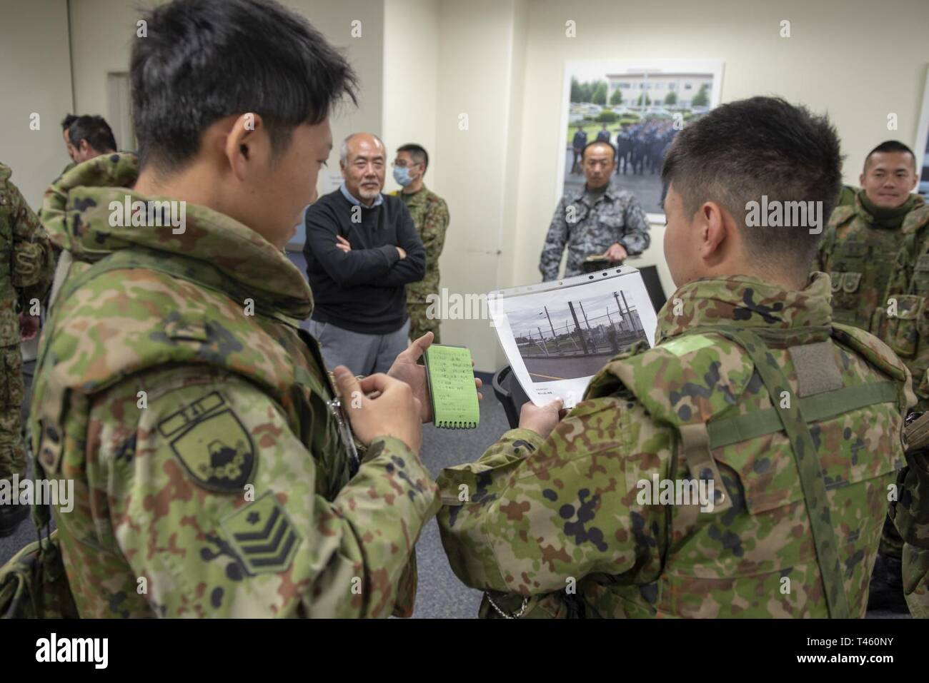 Members of the Japan Ground Self-Defense Force (JGSDF) from the 34th ...
