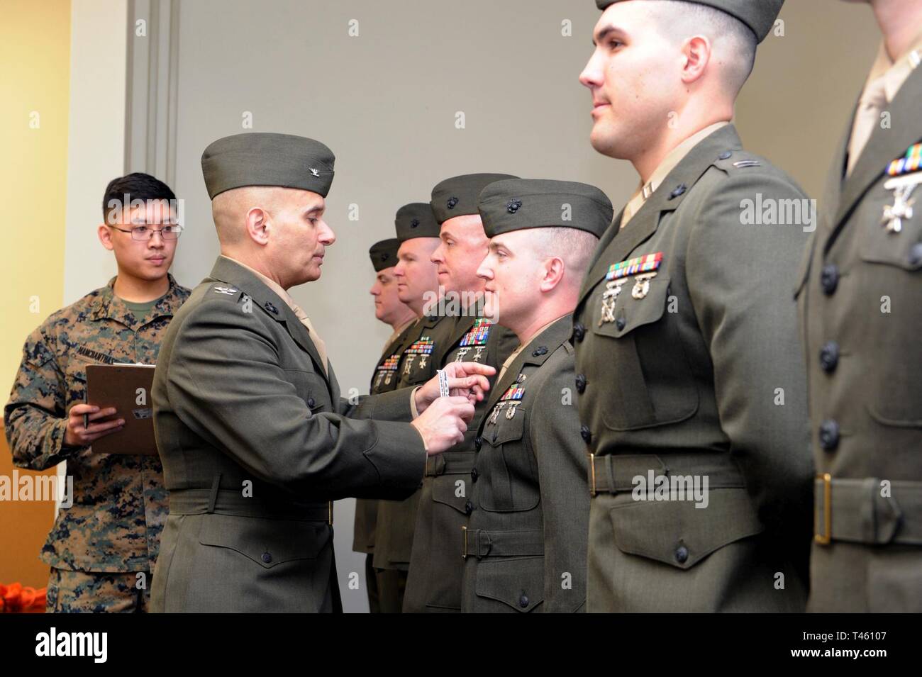 BEACH, Virginia (February 27, 2019) Colonel Brian P. Duplesis measures ...