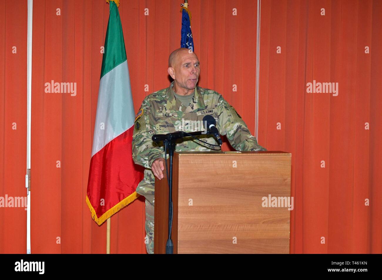 U.S. Army chaplain Col. David Lile, provides remarks during Prayer ...