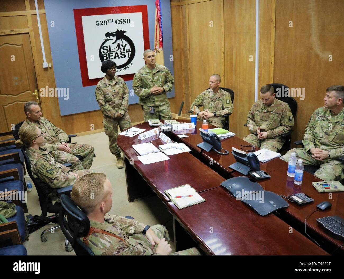 Surrounded by leadership of the 529th Support Battalion and the 300th ...