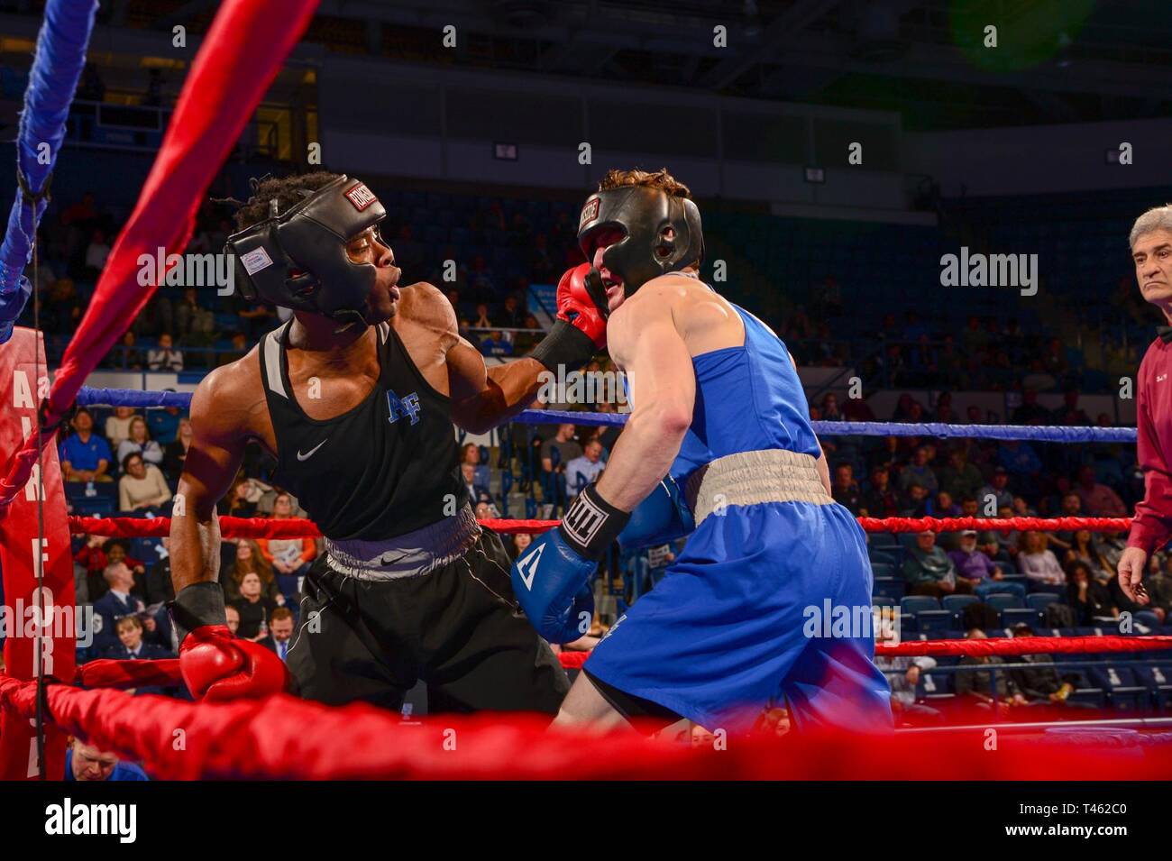 U.S. Air Force Academy -- William Ragland lands a left hook against ...