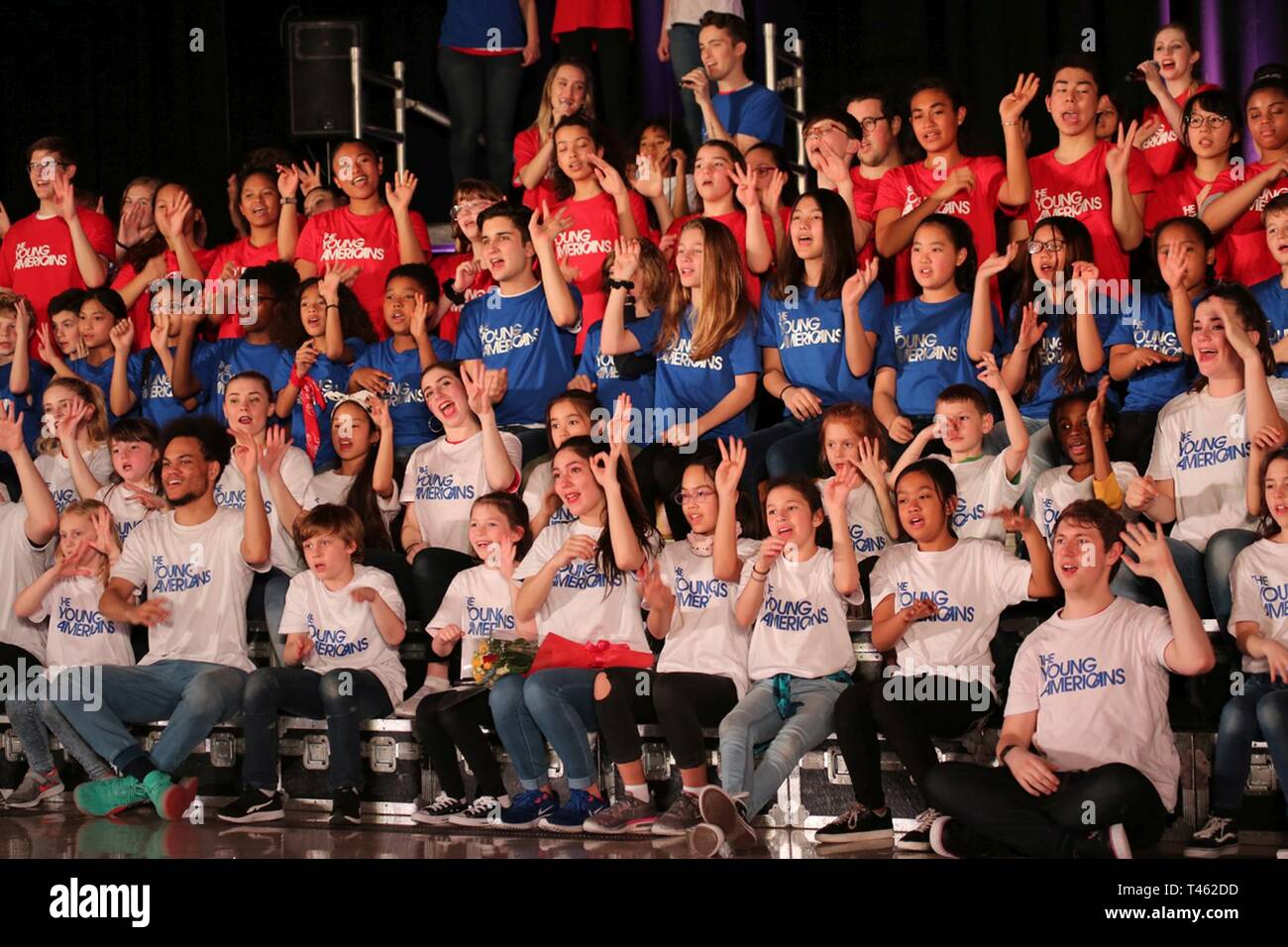 The Young Americans cast performs an encore of their closing song, with ...