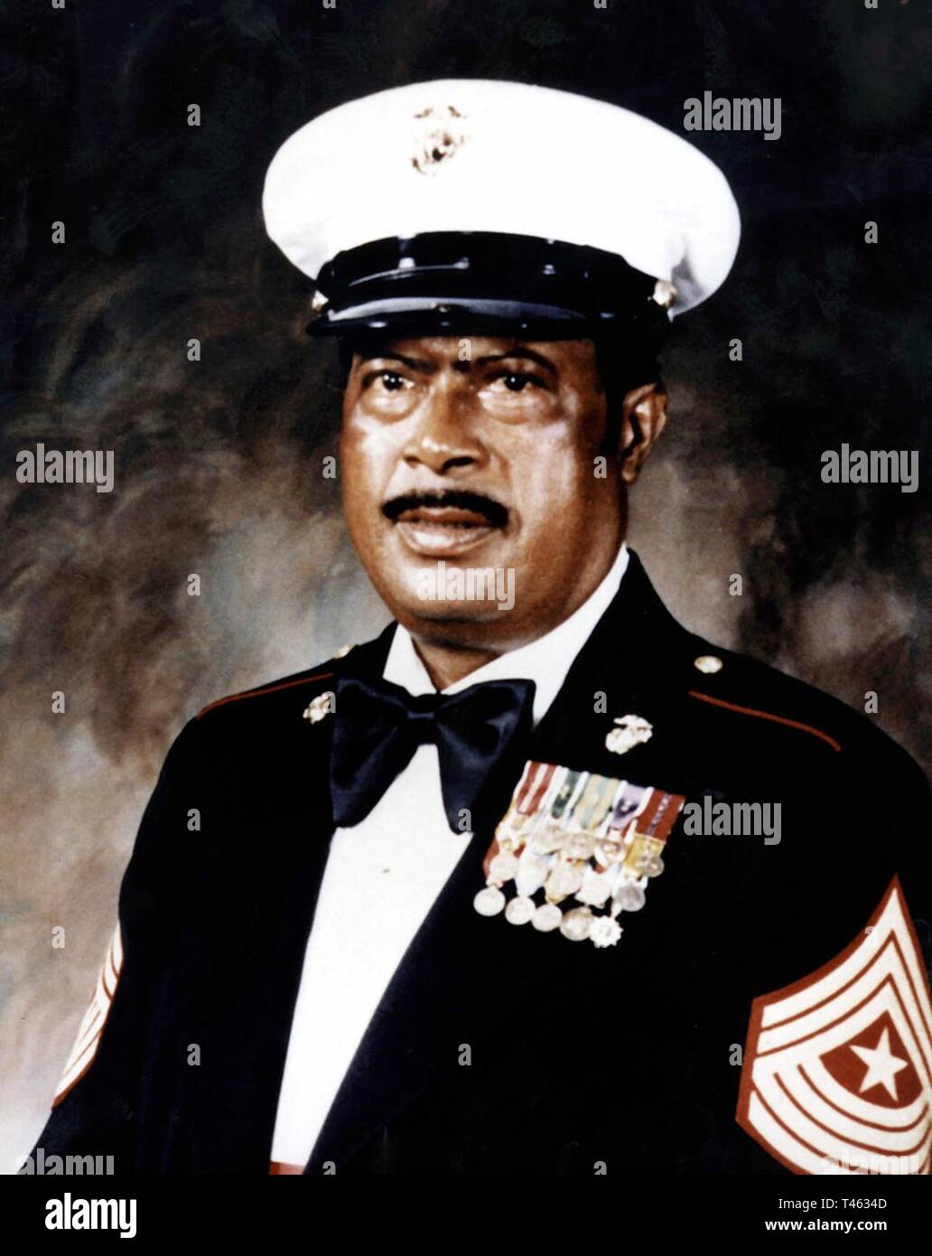 An artistic rendition of Sgt. Maj. Edgar R. Huff. Huff who quickly rose ...