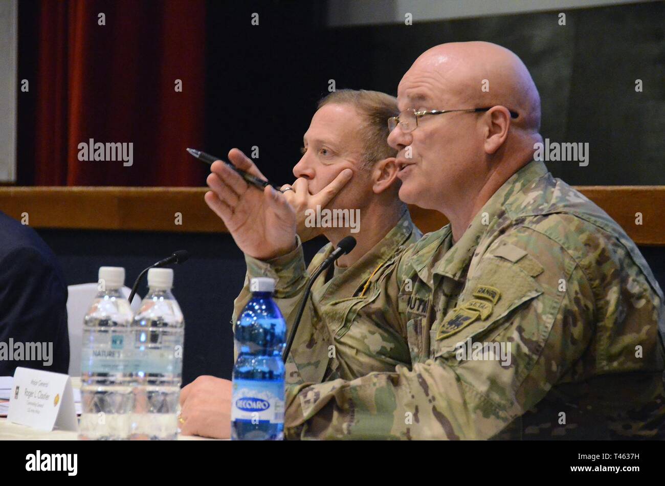 US Army Africa Commanding General Maj. Gen. Roger Cloutier, Jr.,(right ...
