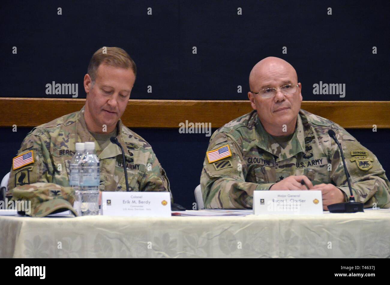 US Army Africa Commanding General Maj. Gen. Roger Cloutier, Jr.,(right ...