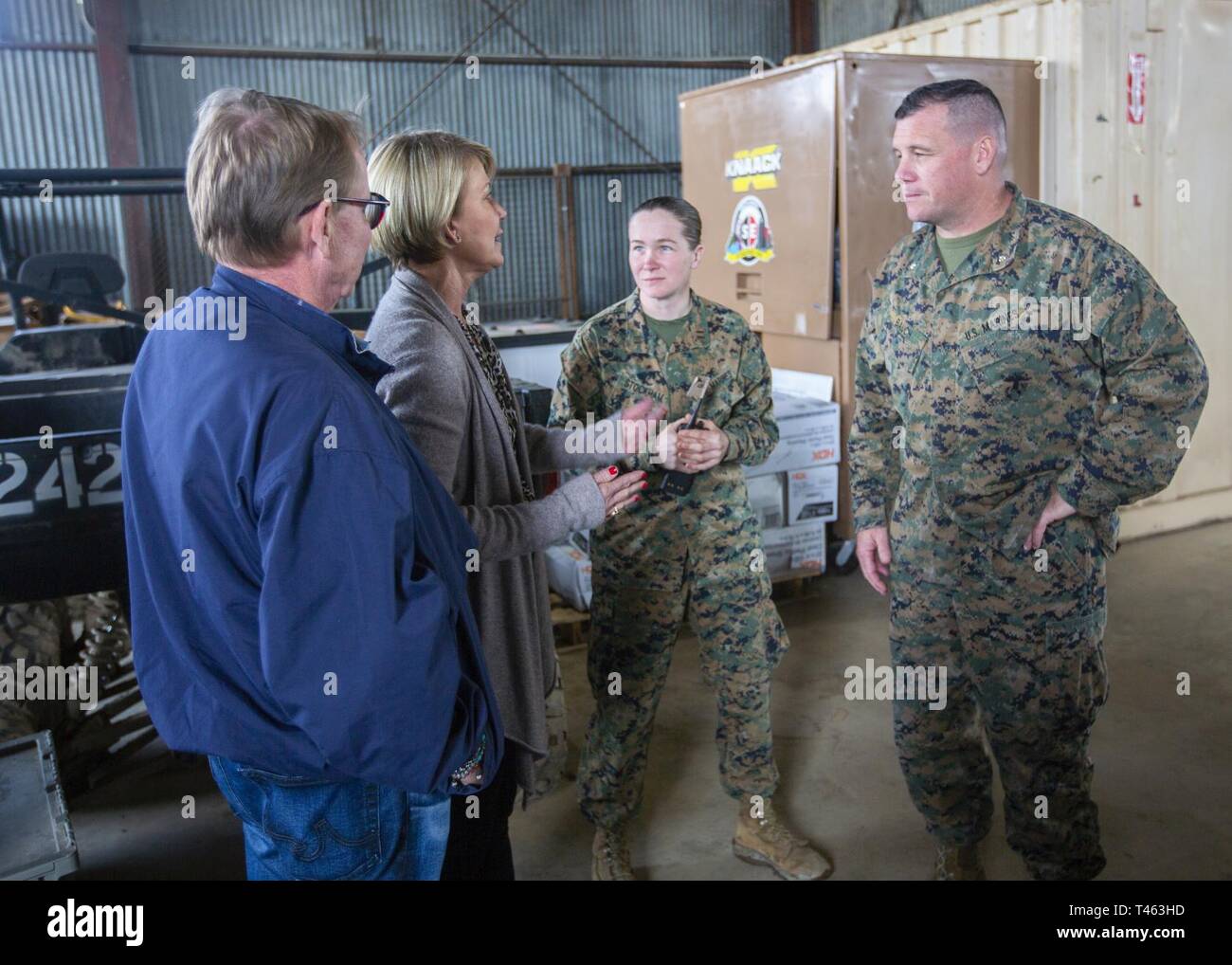 Lt. Col James Bauch, squadron commander, Marine Wing Support Squadron ...