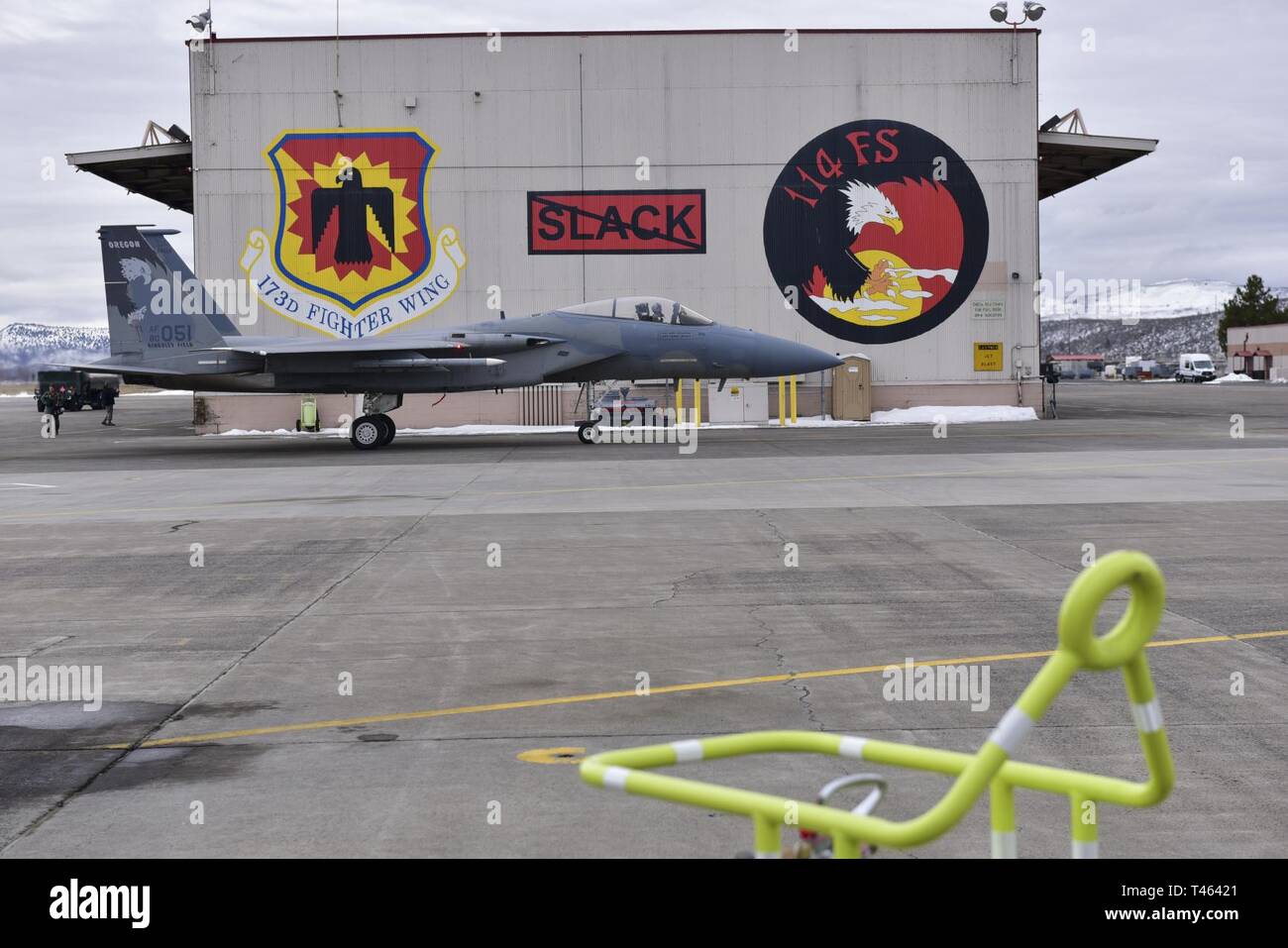U.S. Air Force Lt. Col. Eric Haas, 550th Fighter Squadron, taxis in an ...