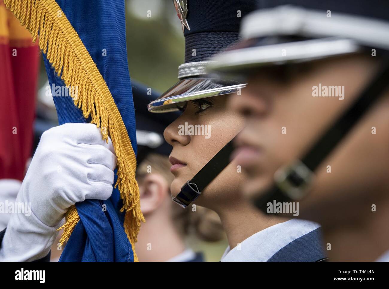 Airman 1st Class Paulina Torres, 96th Medical Group, holds the Air ...