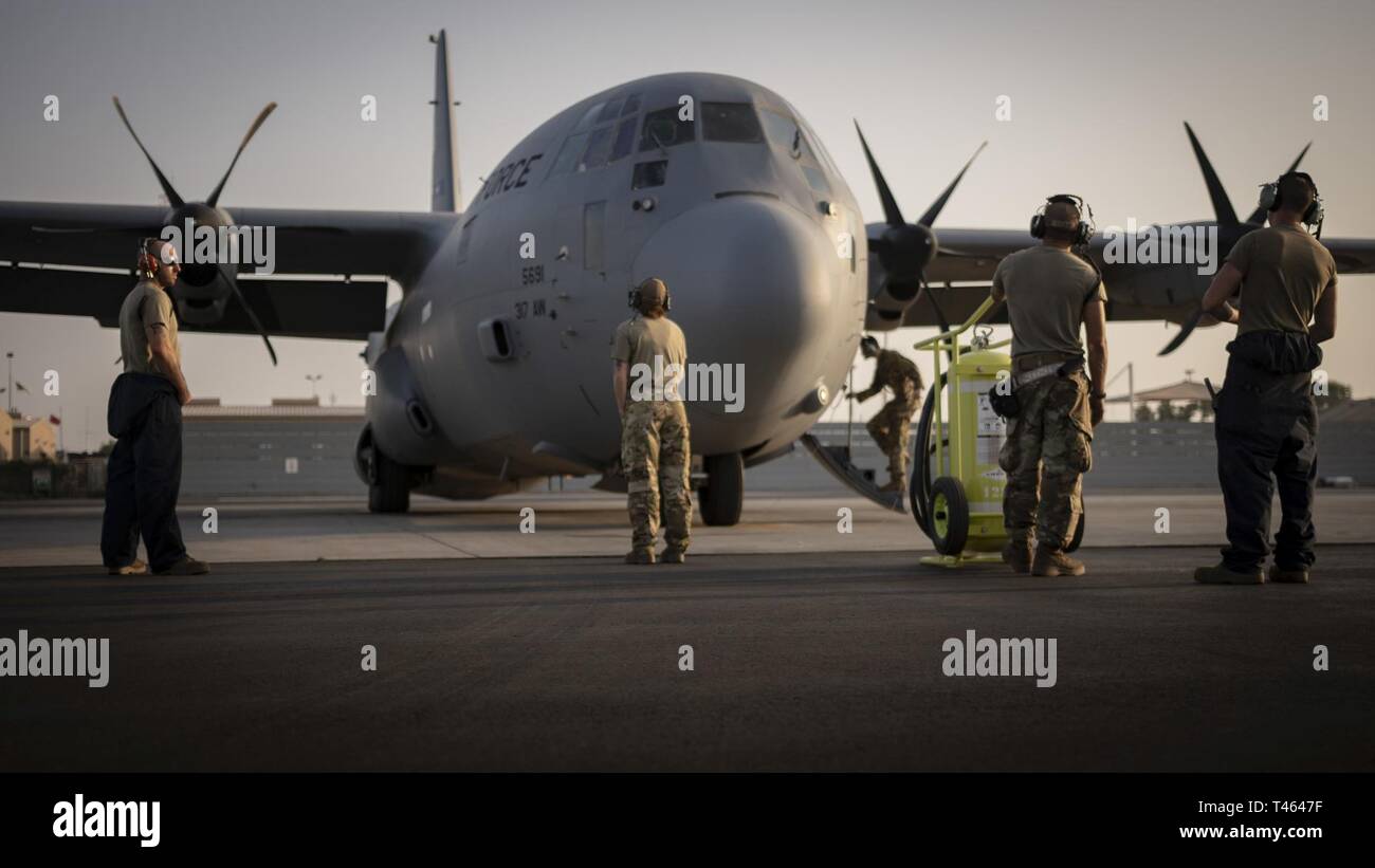 U.S. Airmen assigned to the 75th Expeditionary Airlift Squadron (75th ...