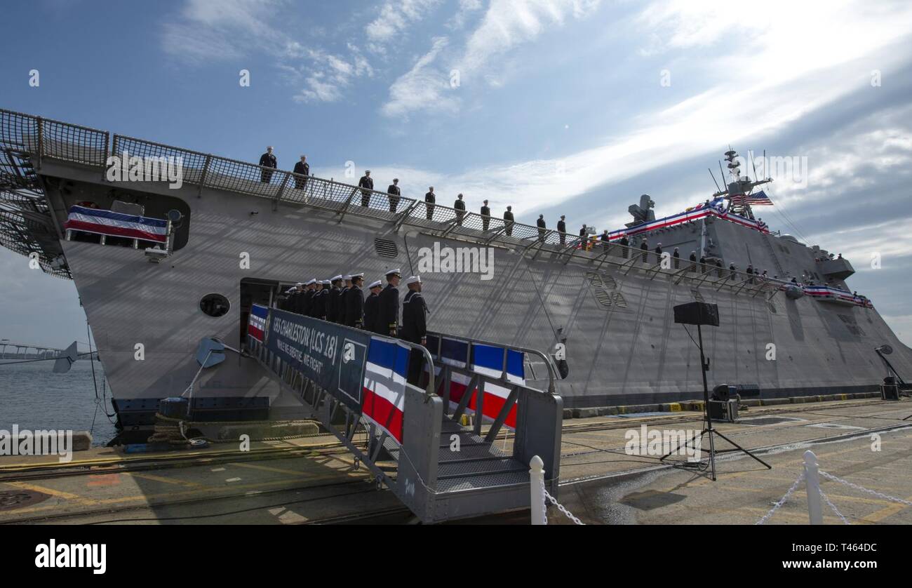 CHARLESTON, SOUTH CAROLINA (March 2, 2019) The crew of the Navy's ...