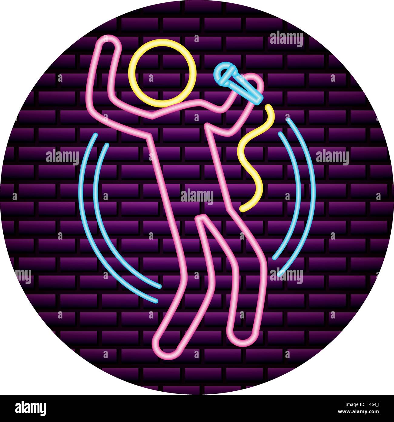 singer microphone karaoke neon Stock Vector Image & Art - Alamy