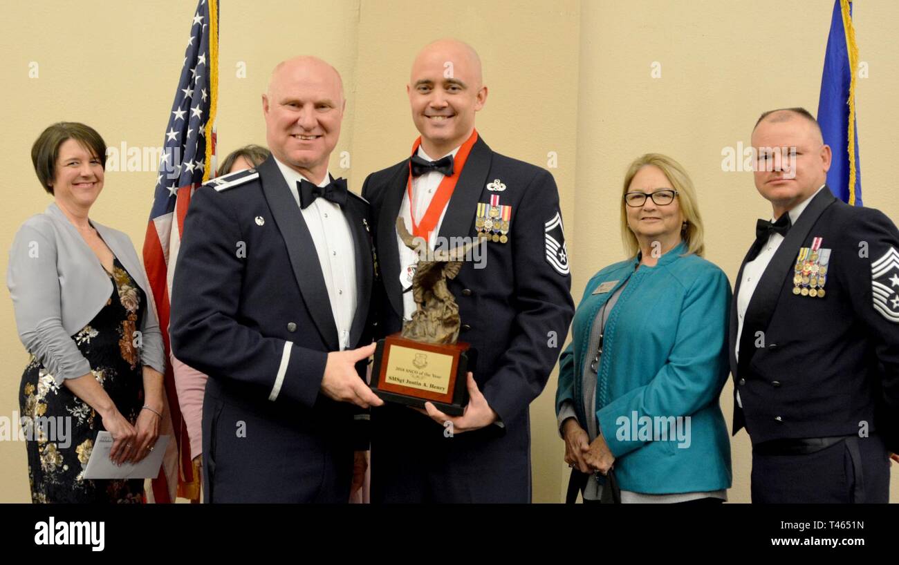 Col. Miles Heaslip, 507th Air Refueling Wing commander, and Chief ...