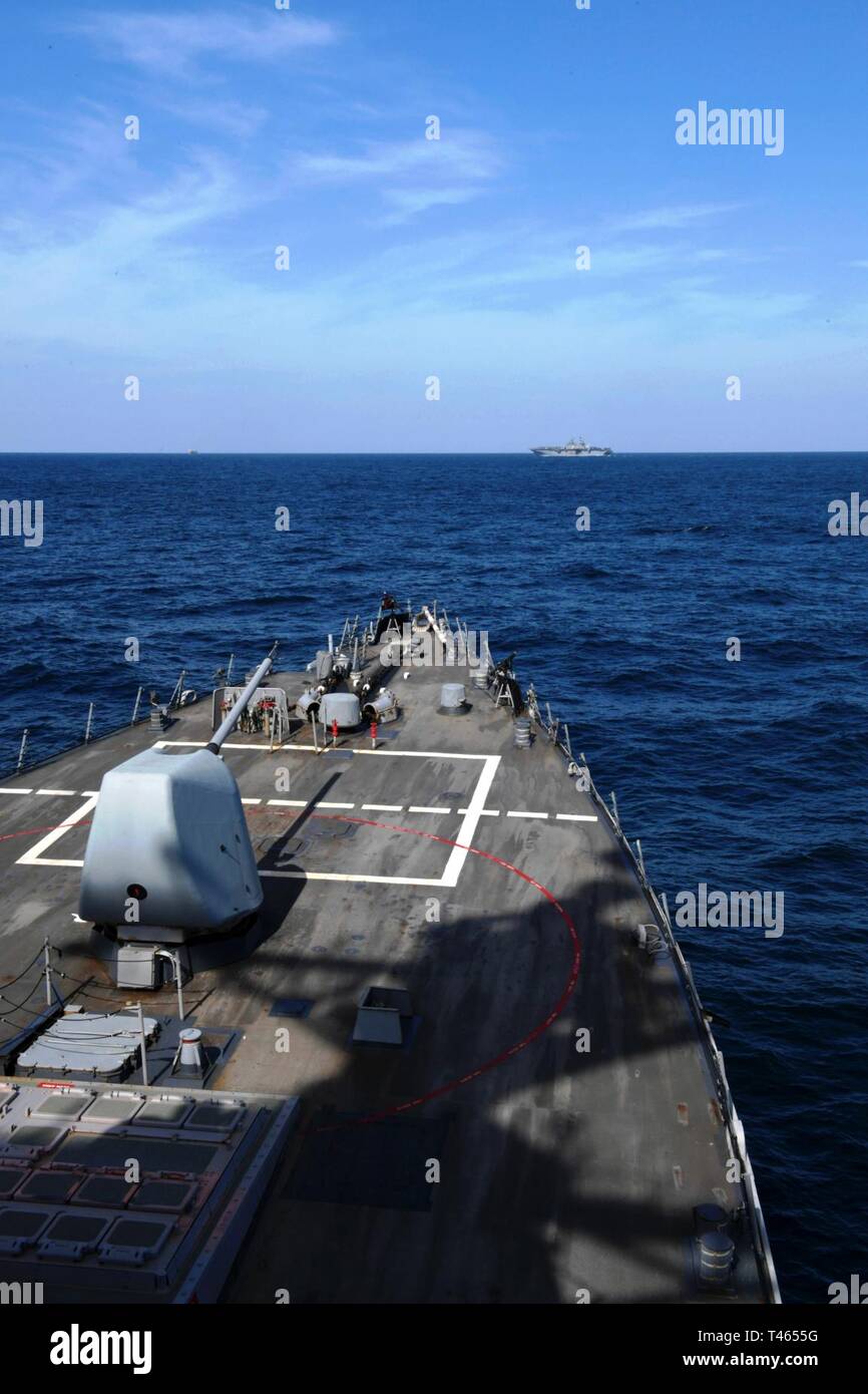 STRAIT OF HORMUZ (Mar. 2, 2019) The Arleigh Burke-class guided-missile ...
