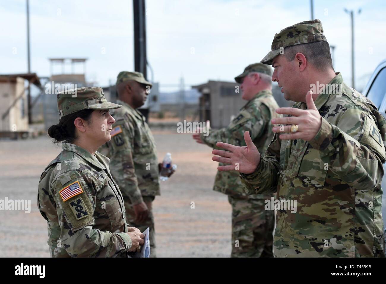Lt. Col. David Graves, right, battalion commander of the 1st Battalion ...