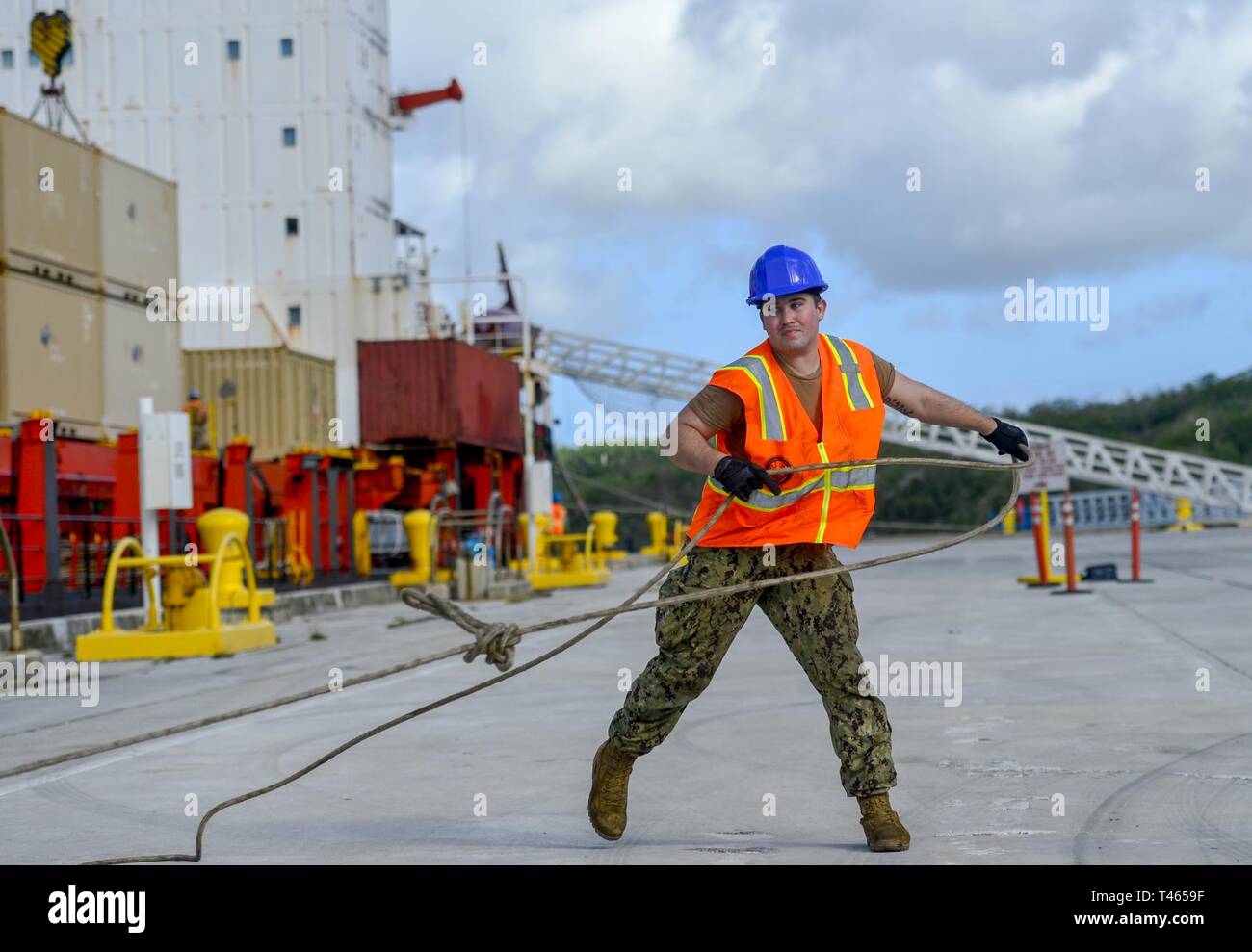 SANTA RITA, Guam (March 2, 2019) Boatswain’s Mate Seaman Anthony Cox ...