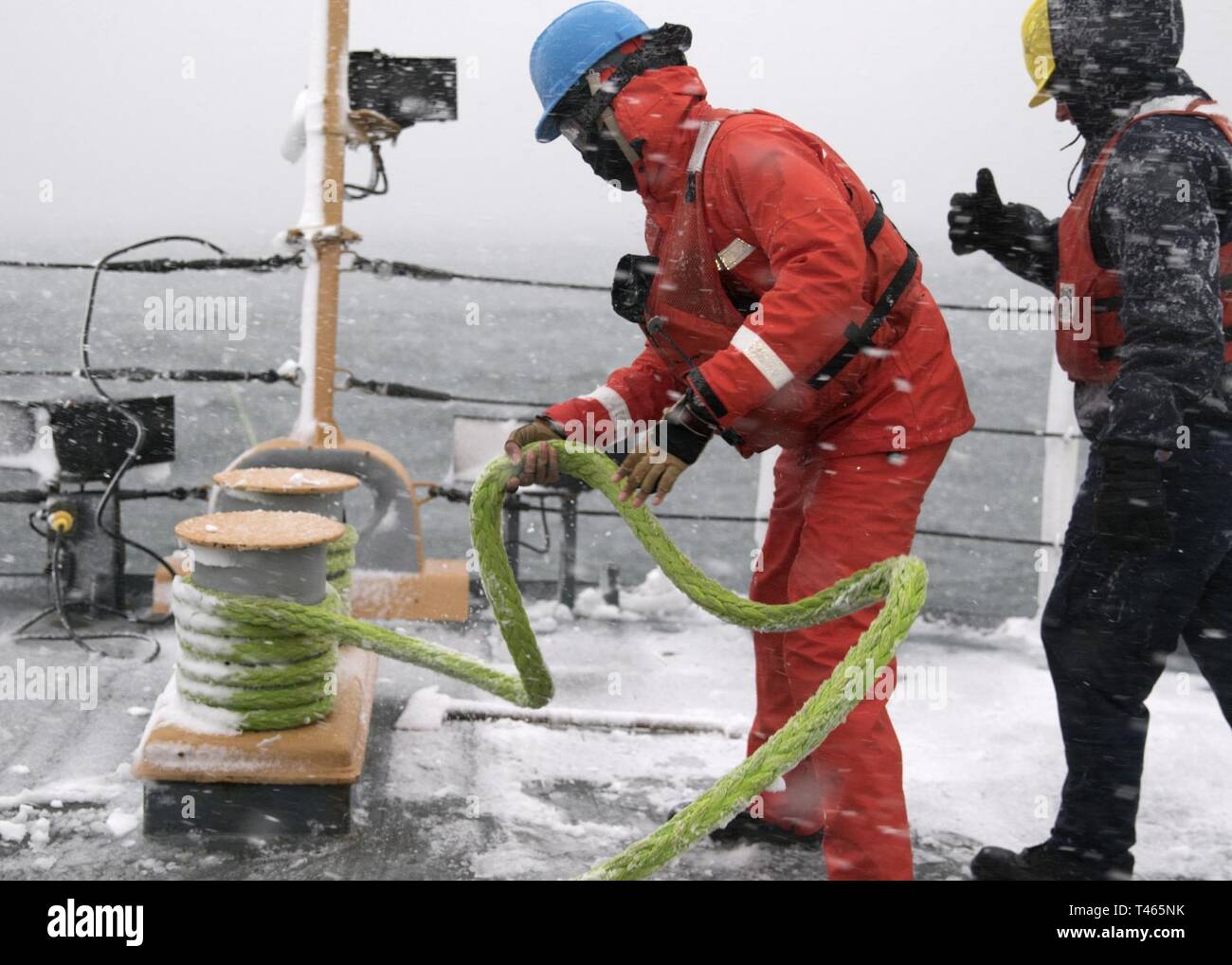 The crew of Coast Guard Cutter Seneca put a disabled fishing vessel in ...