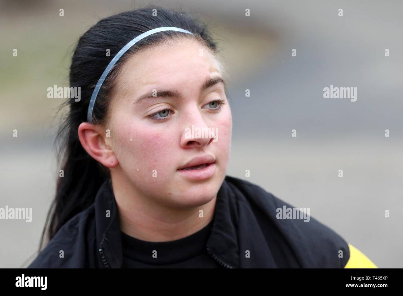Sgt. Whitney Schalk (left), a heavy vehicle driver with the 1483rd ...