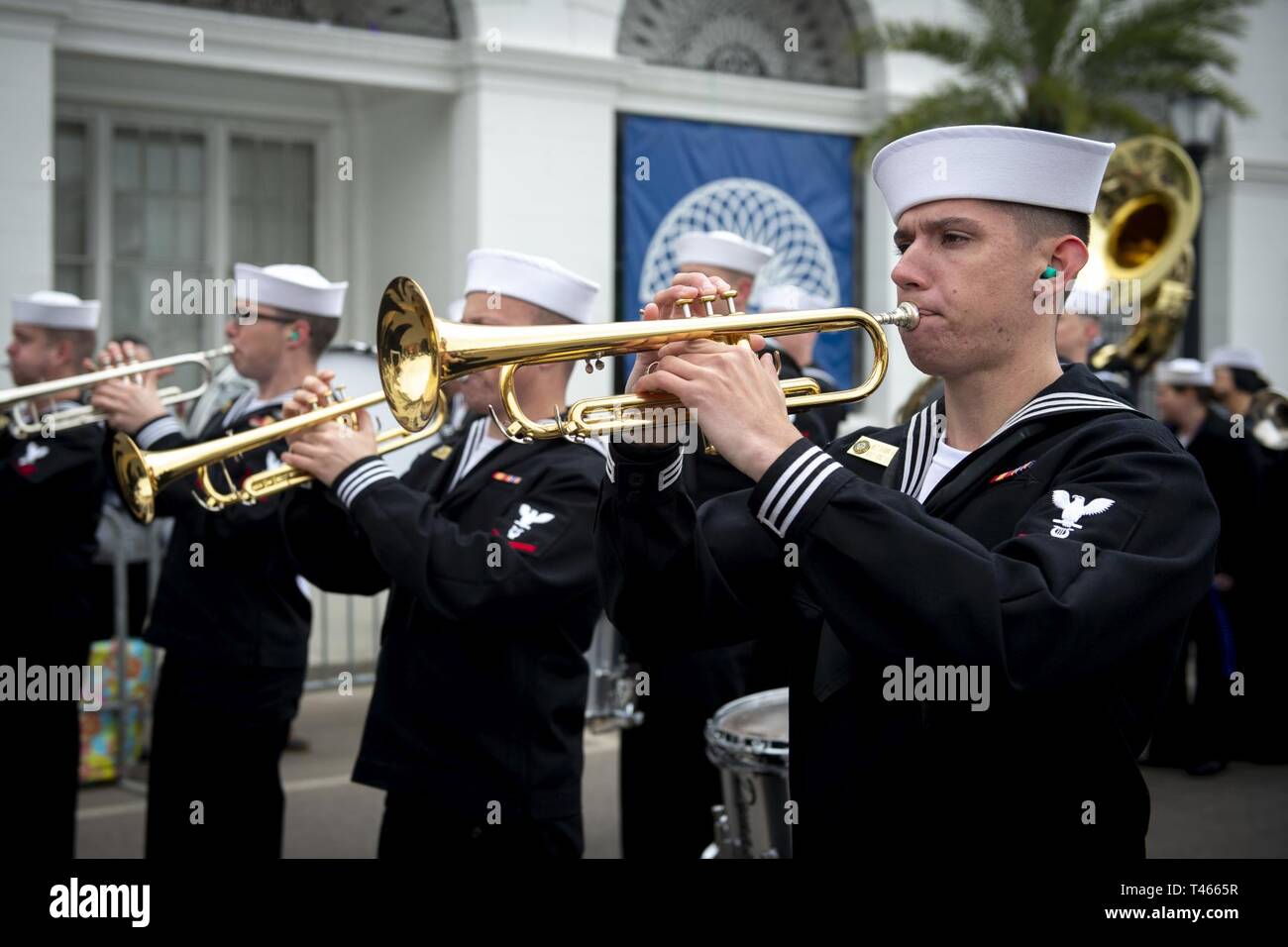 MOBILE, Ala. (March 4, 2019) Navy Band Southeast marches in the King ...