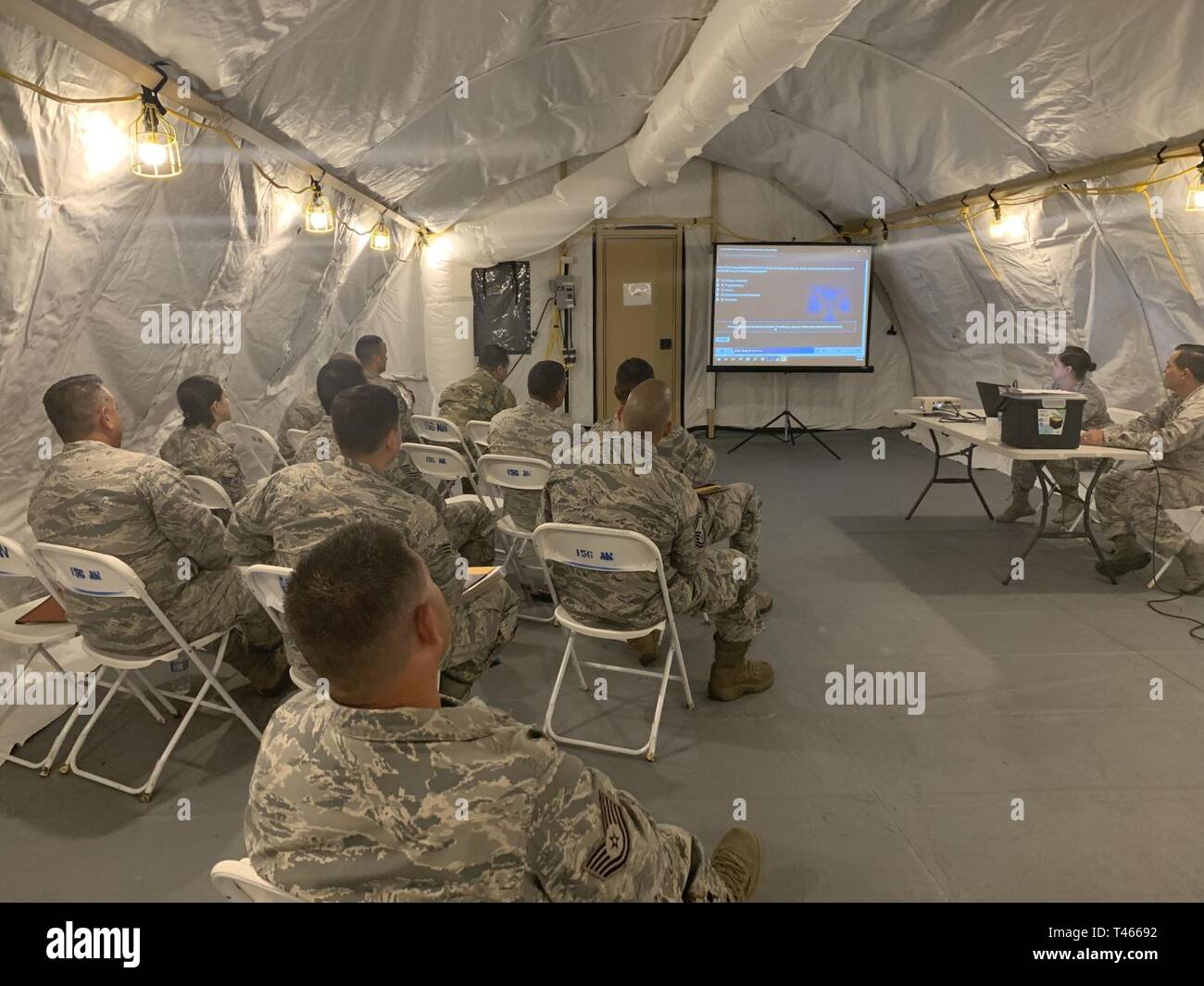 The first group of PRANG deployers attend legal briefings as part of ...