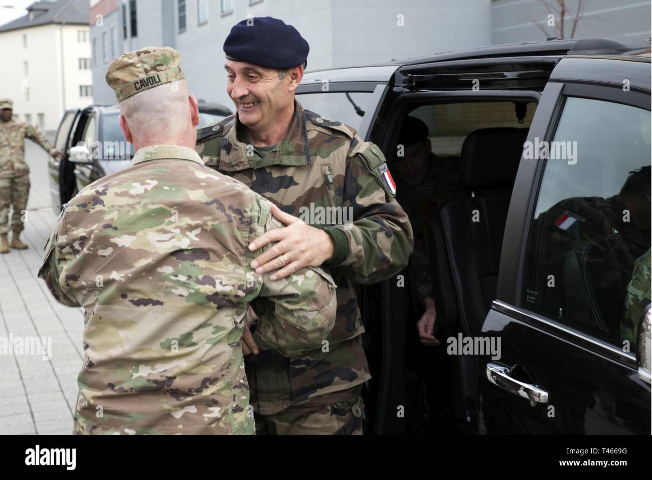 Lt. Gen. Christopher Cavoli, U.S. Army Europe commanding general greets ...