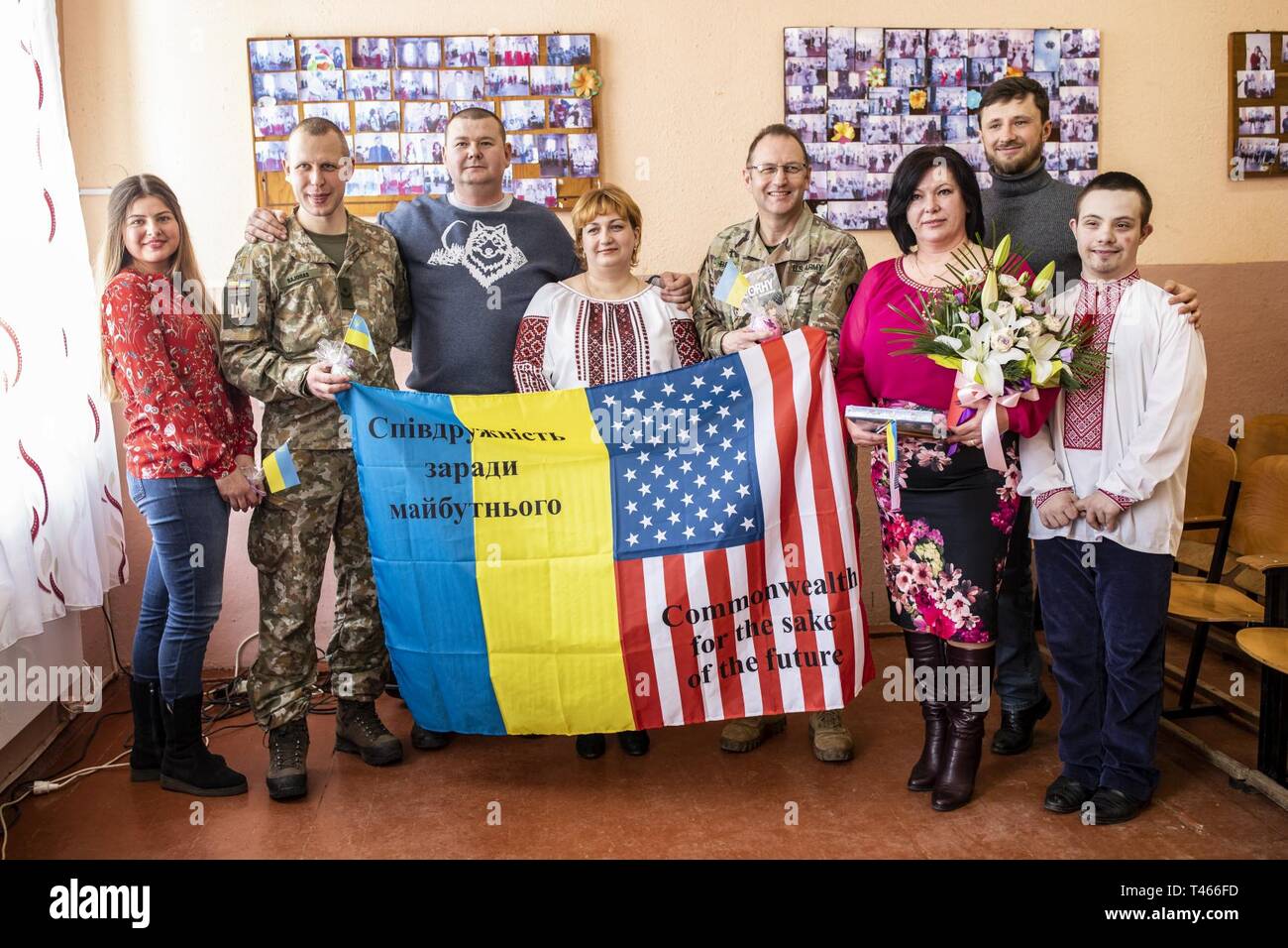 From left: Ukrainian Soldier, Maria Smalinska, Lithuanian Soldier, Maj ...