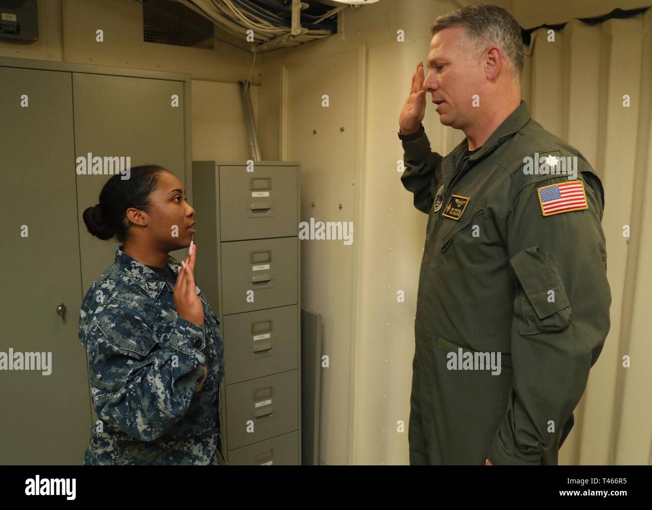 NEWPORT NEWS, Va. (March 4, 2019) Yeoman 2nd Class Samaria Yates, from ...