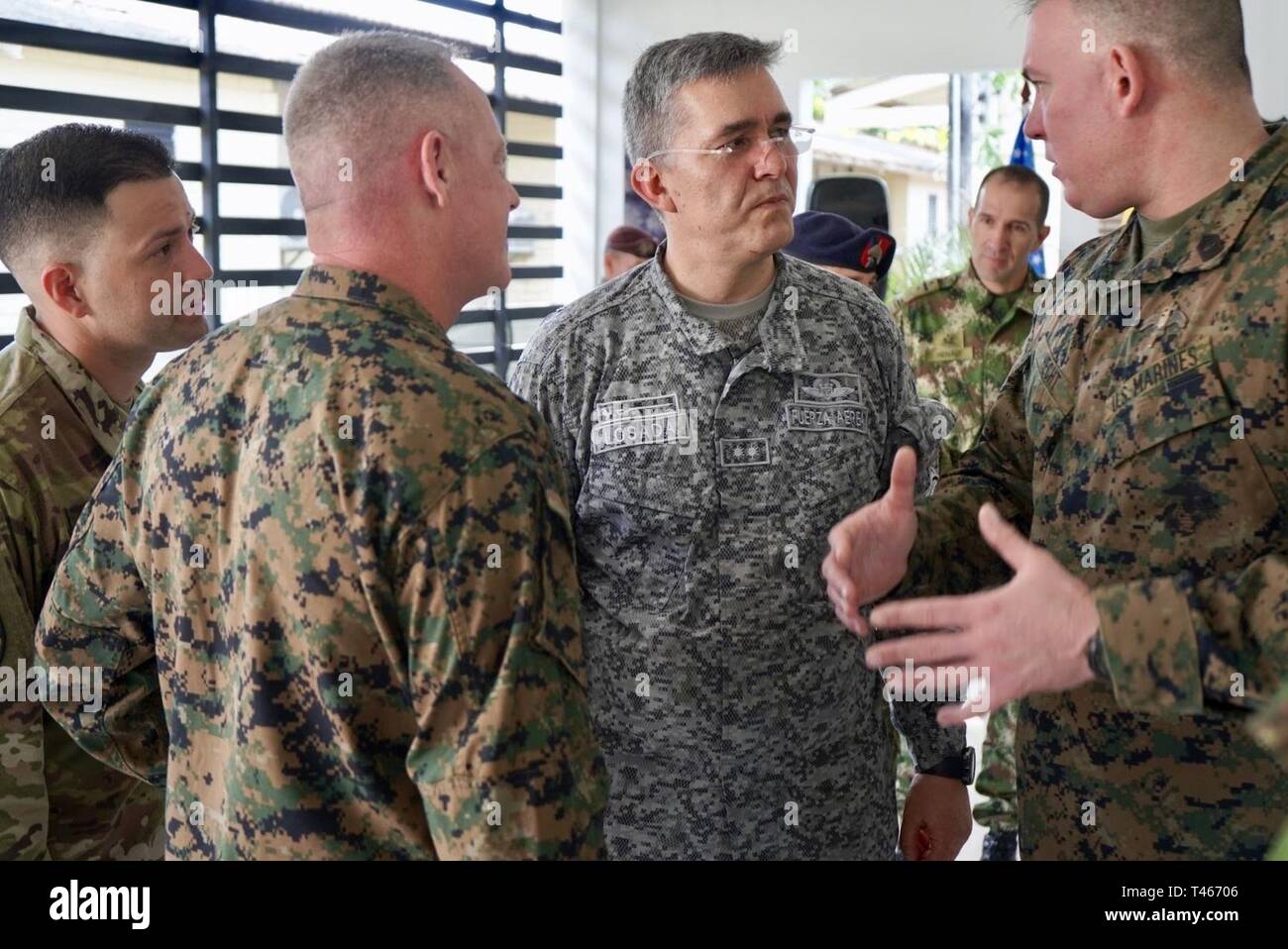 Master Gunnery Sgt. Otto E. Hecht (right), senior enlisted leader for ...